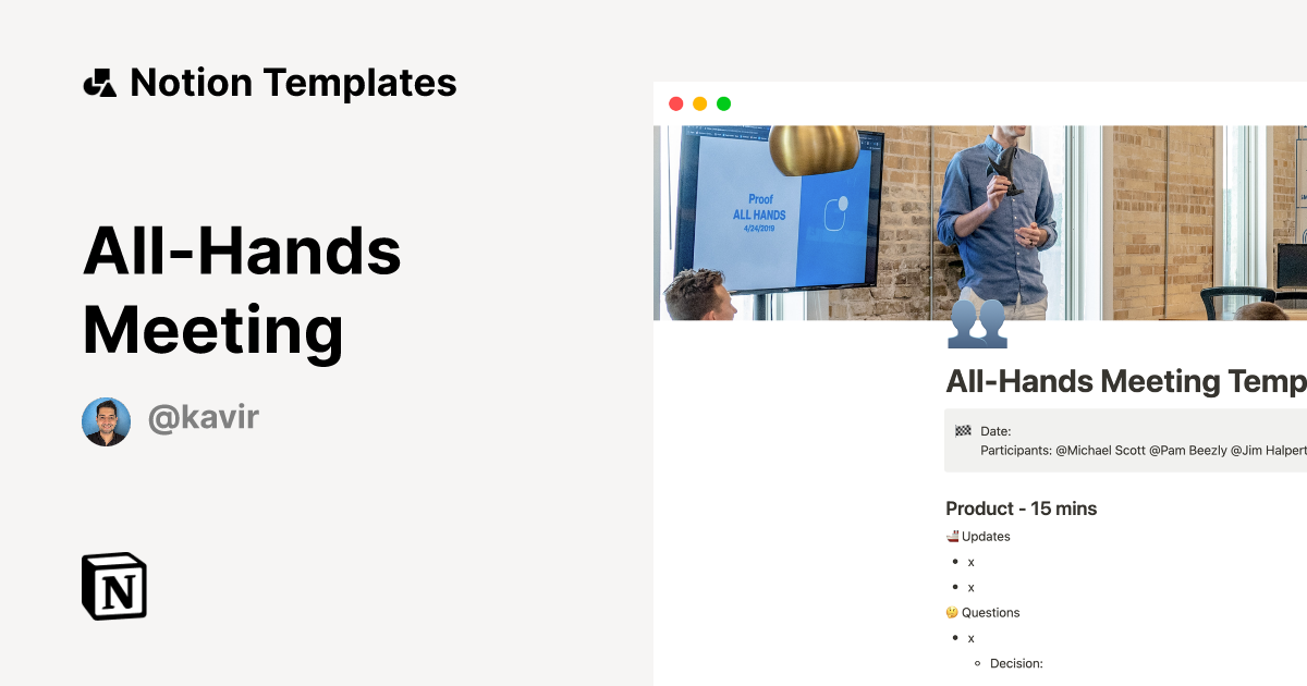 All-Hands Meeting Template | Notion Marketplace