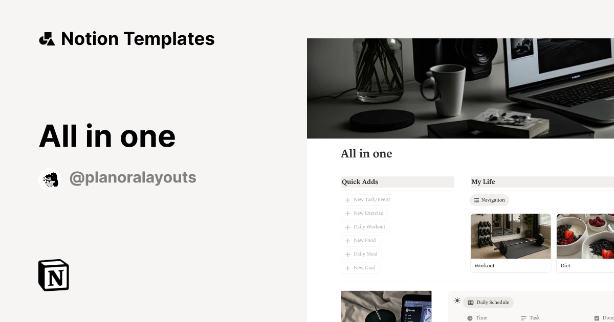 All in one Template | Notion Marketplace