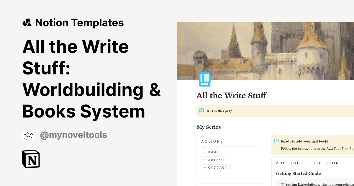 All the Write Stuff: Worldbuilding & Books System Template | Notion ...
