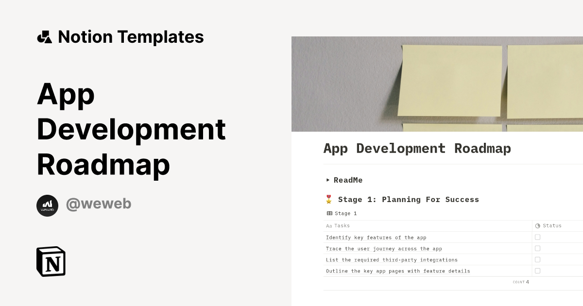 App Development Roadmap Template | Notion Marketplace