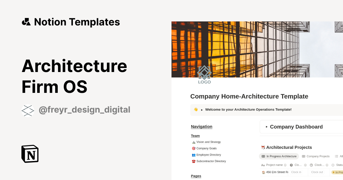 Architecture Firm OS Template by Freyr Design | Notion Marketplace