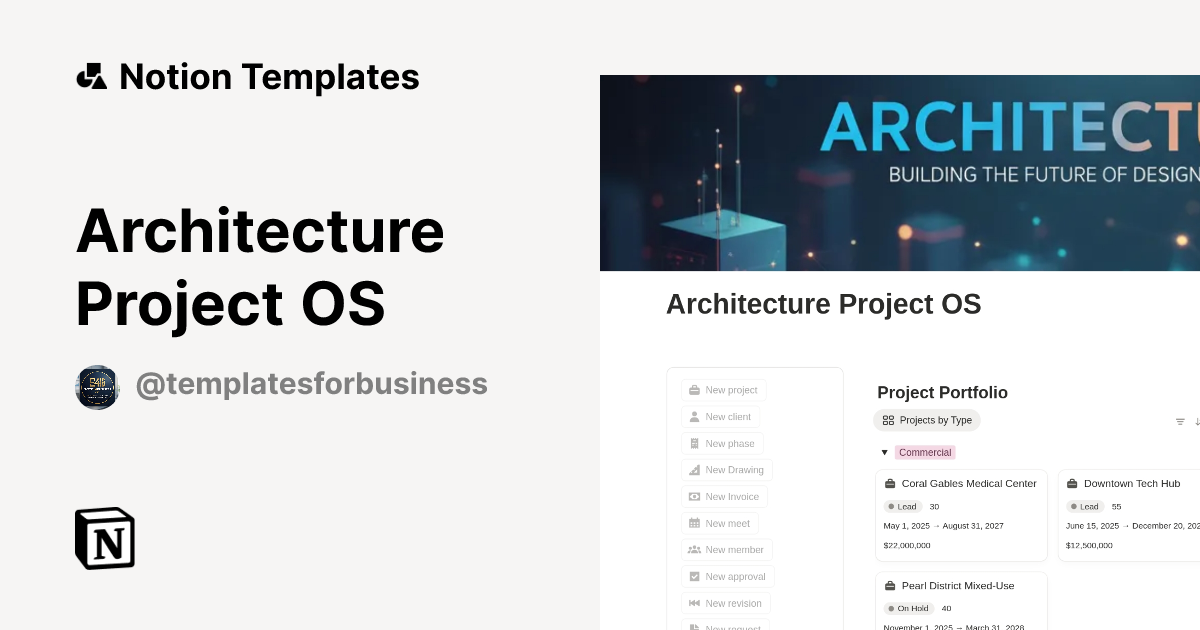 Architecture Project OS Template by System4Business Co | Notion Marketplace