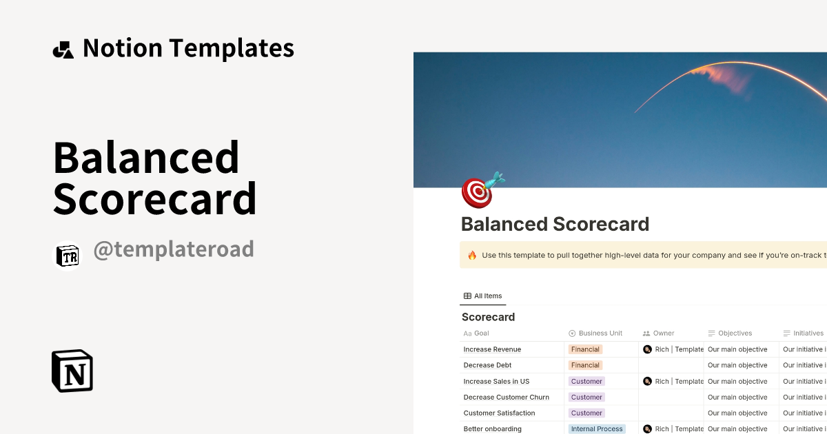 Balanced Scorecard Template | Notion Marketplace