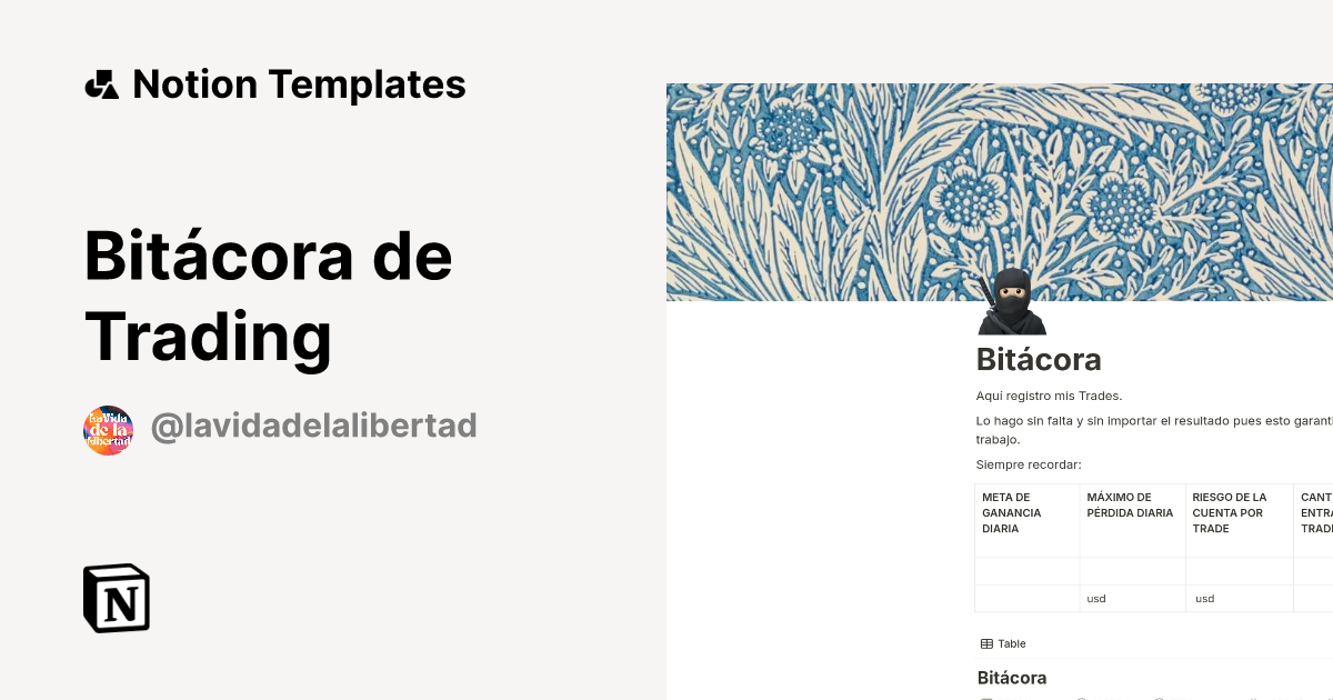 Bitácora de Trading Template | Notion Marketplace