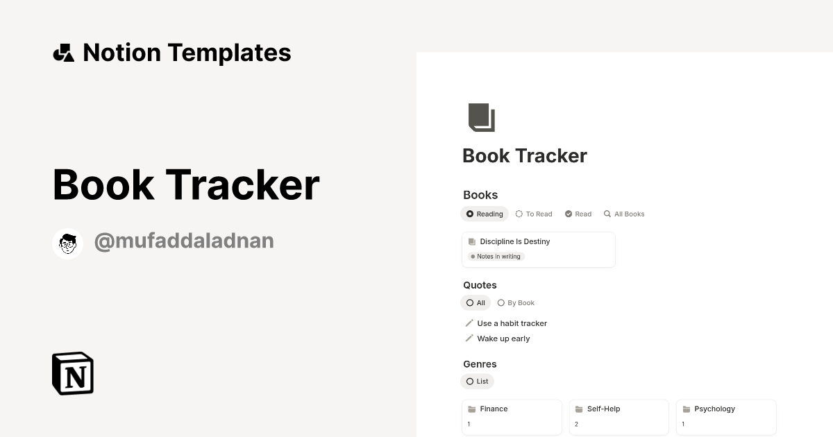 Book Tracker Template | Notion Marketplace