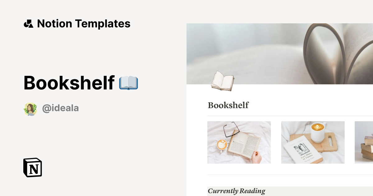 Bookshelf 📖 Template | Notion Marketplace