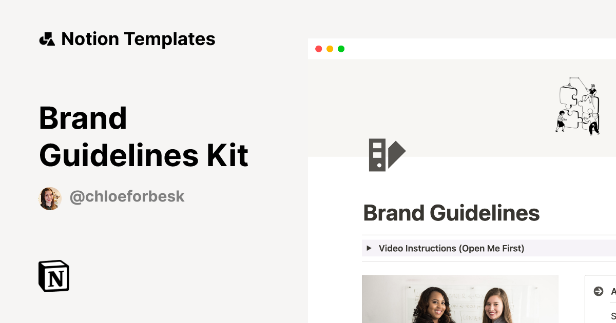Brand Guidelines Kit Template | Notion Marketplace