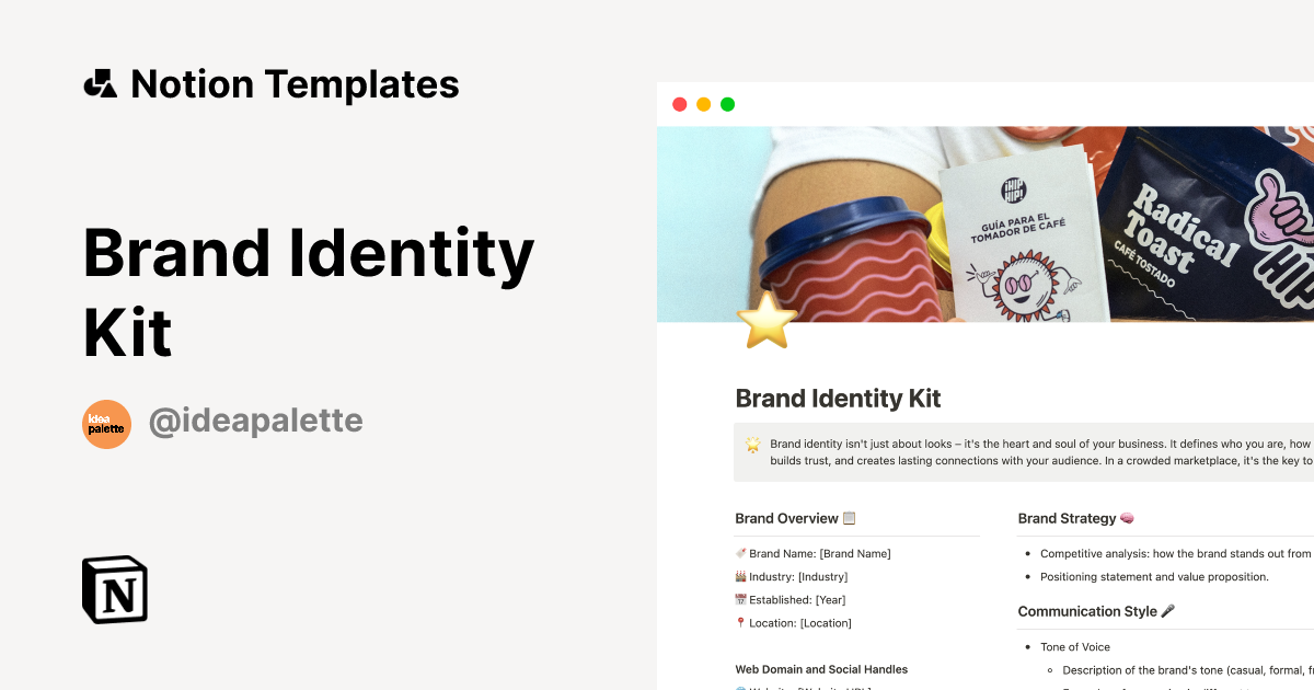 Brand Identity Kit Template | Notion Marketplace