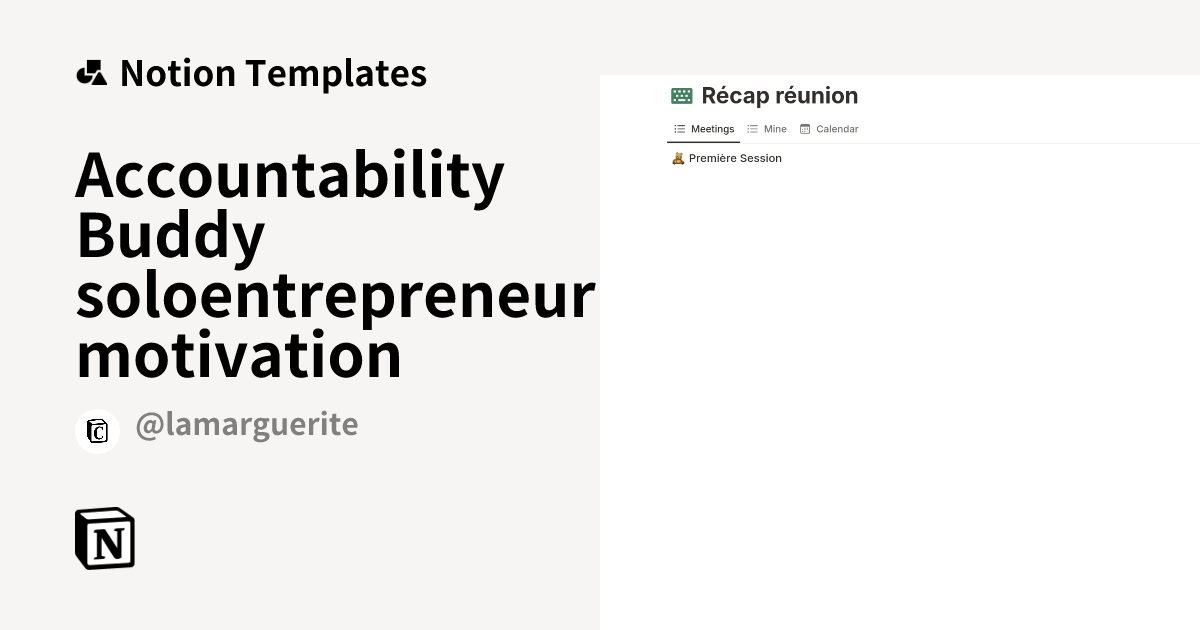 Accountability Buddy soloentrepreneur motivation Template by Carla ...