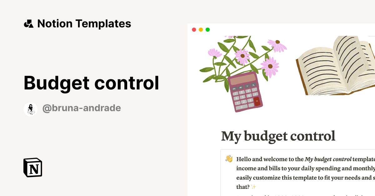 Budget control Template | Notion Marketplace