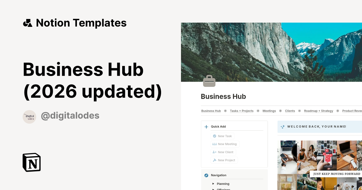 Business Hub Template | Notion Marketplace