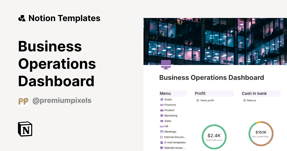 Business Operations Dashboard Template | Notion Marketplace