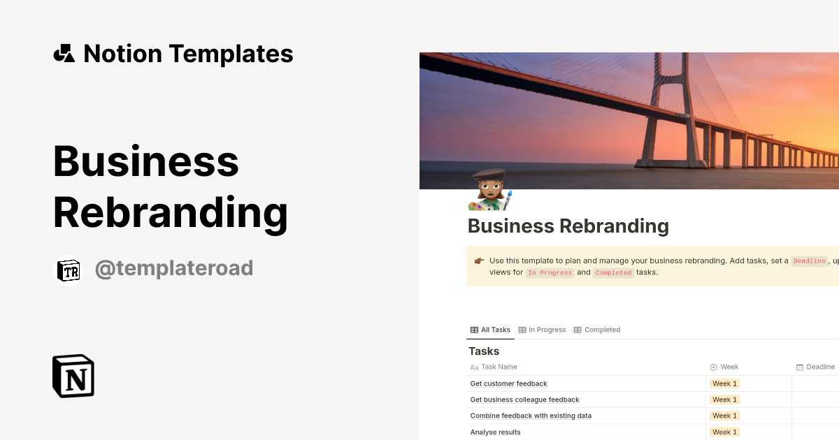 Business Rebranding Template | Notion Marketplace