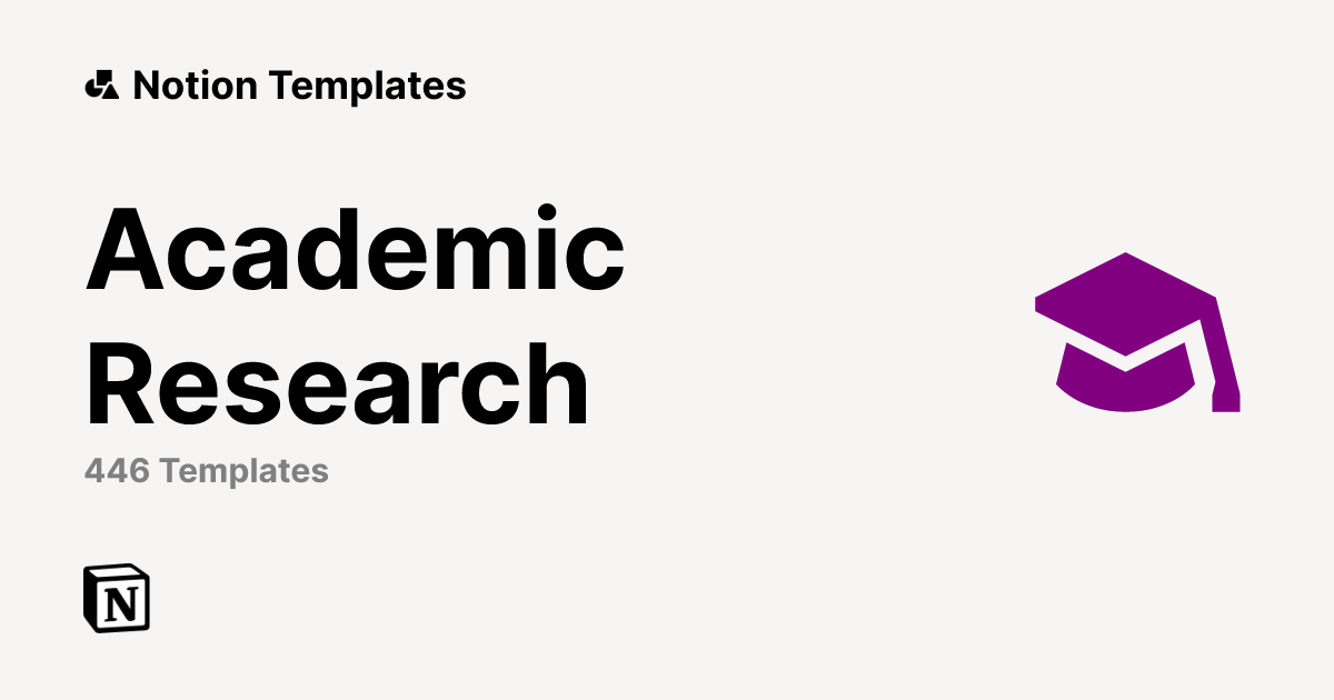 Best Academic Research Templates from Notion | Notion Marketplace