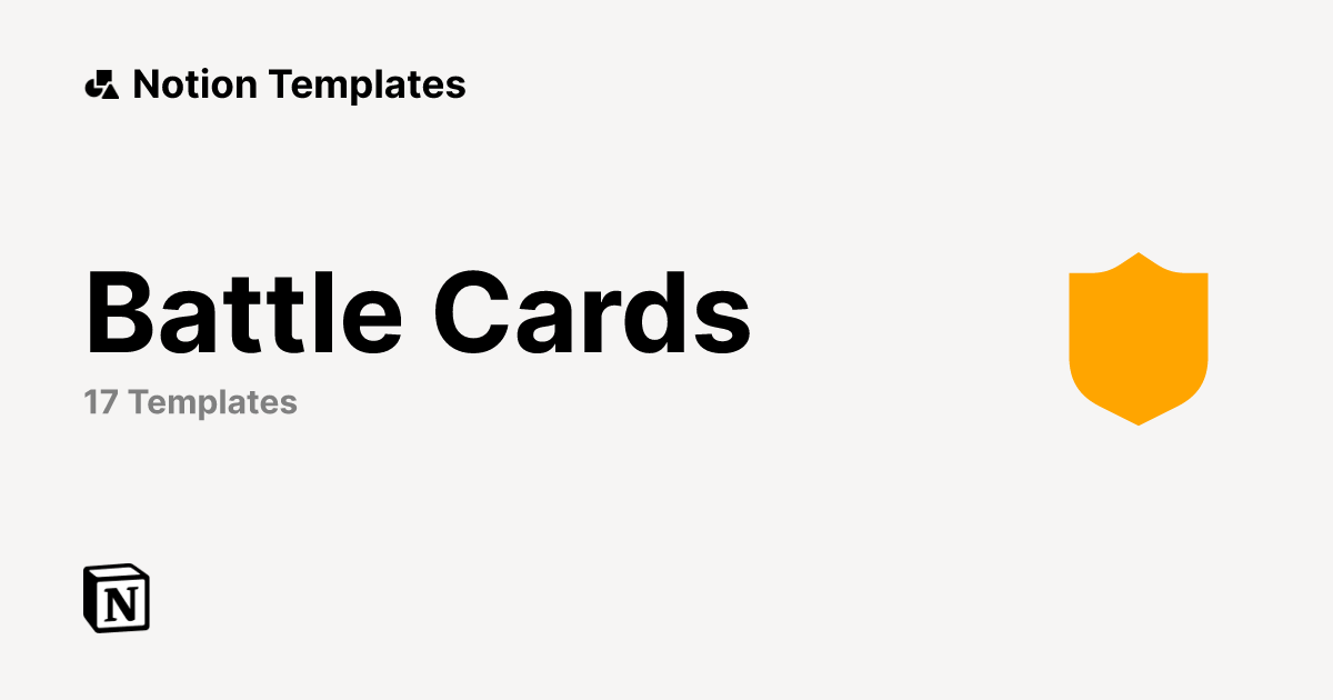 Top Battle Cards Templates from Notion | Notion Marketplace