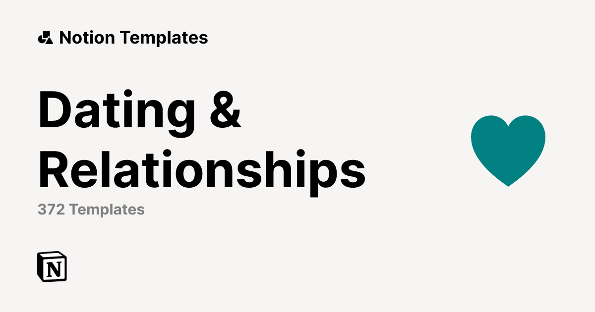 Dating & Relationship Templates | Notion Marketplace