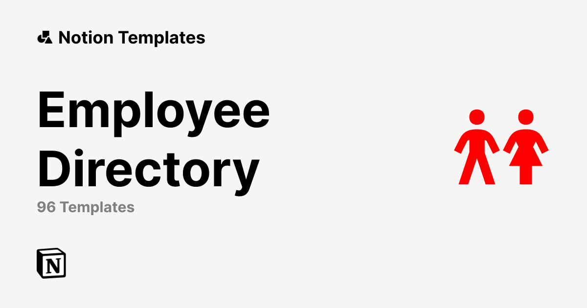 Free Employee Directory Templates from Notion | Notion Marketplace