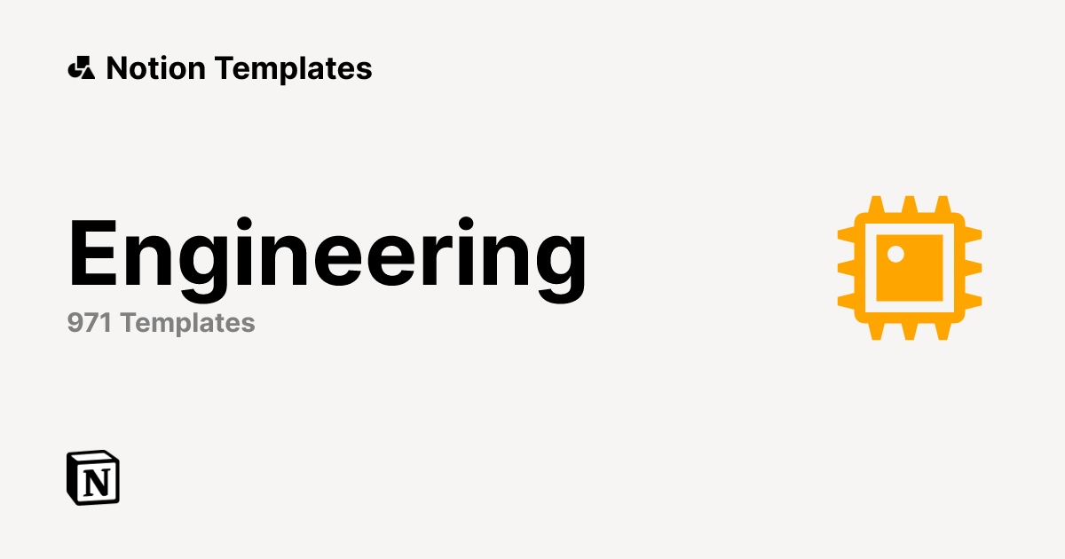 Free Engineering Templates from Notion | Notion Marketplace