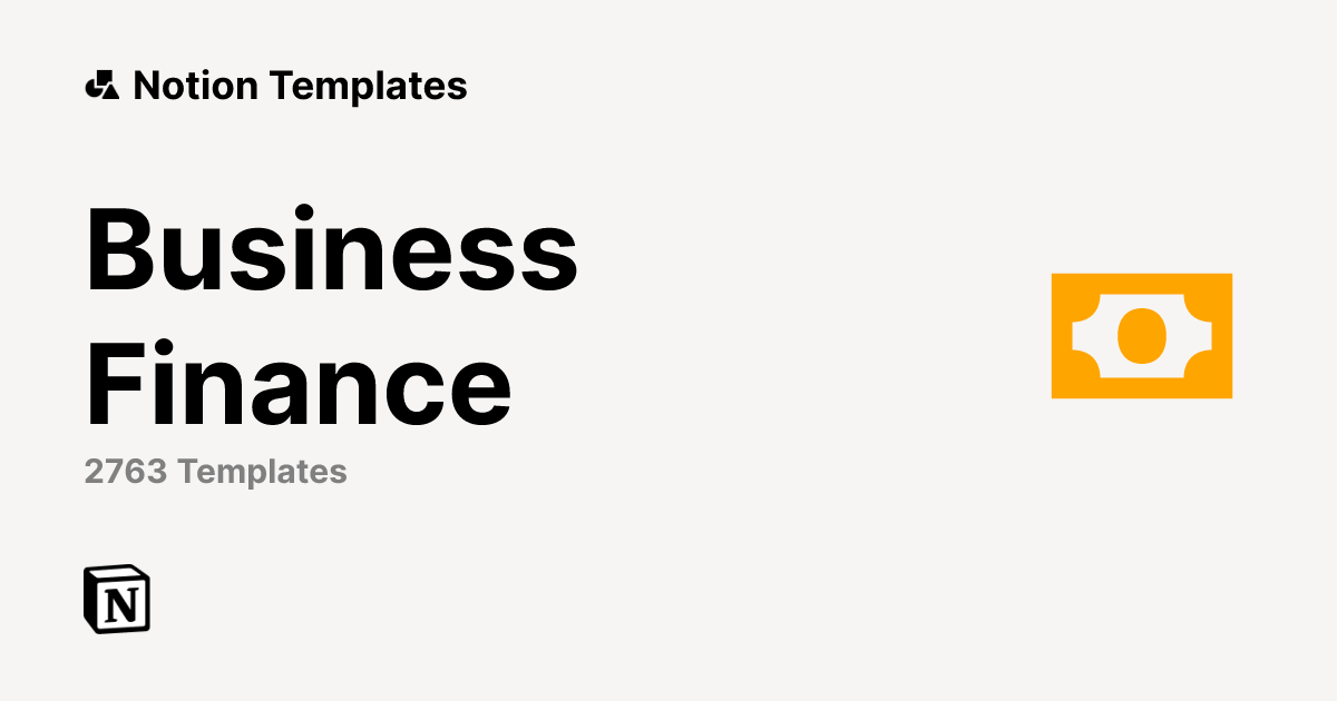 Best Business Finance Templates from Notion | Notion Marketplace