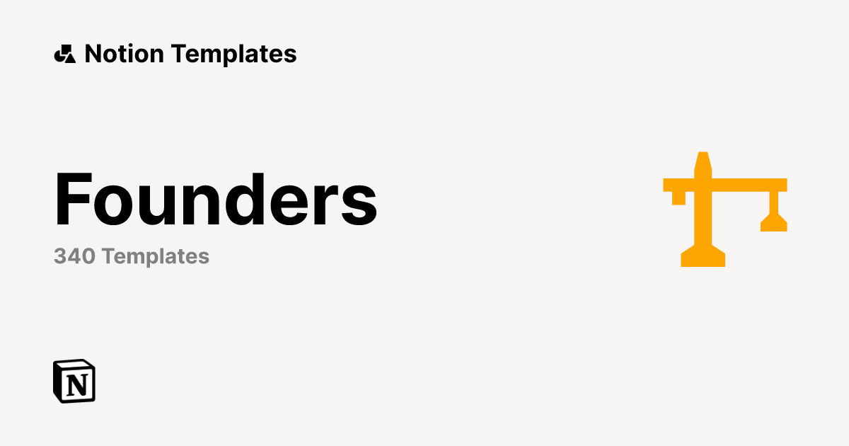 Best Founders Templates from Notion | Notion Marketplace