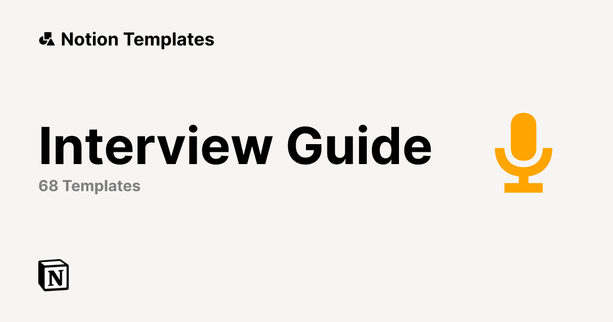 Free Interview Guide Templates from Notion | Notion Marketplace