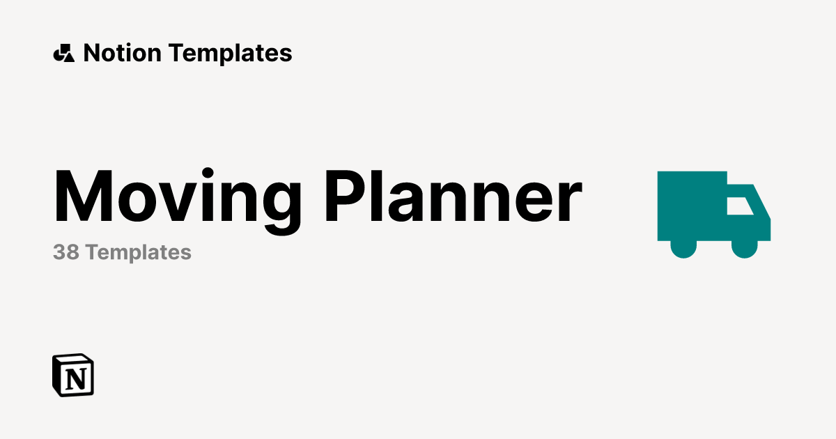 Top Moving Planner Templates from Notion | Notion Marketplace