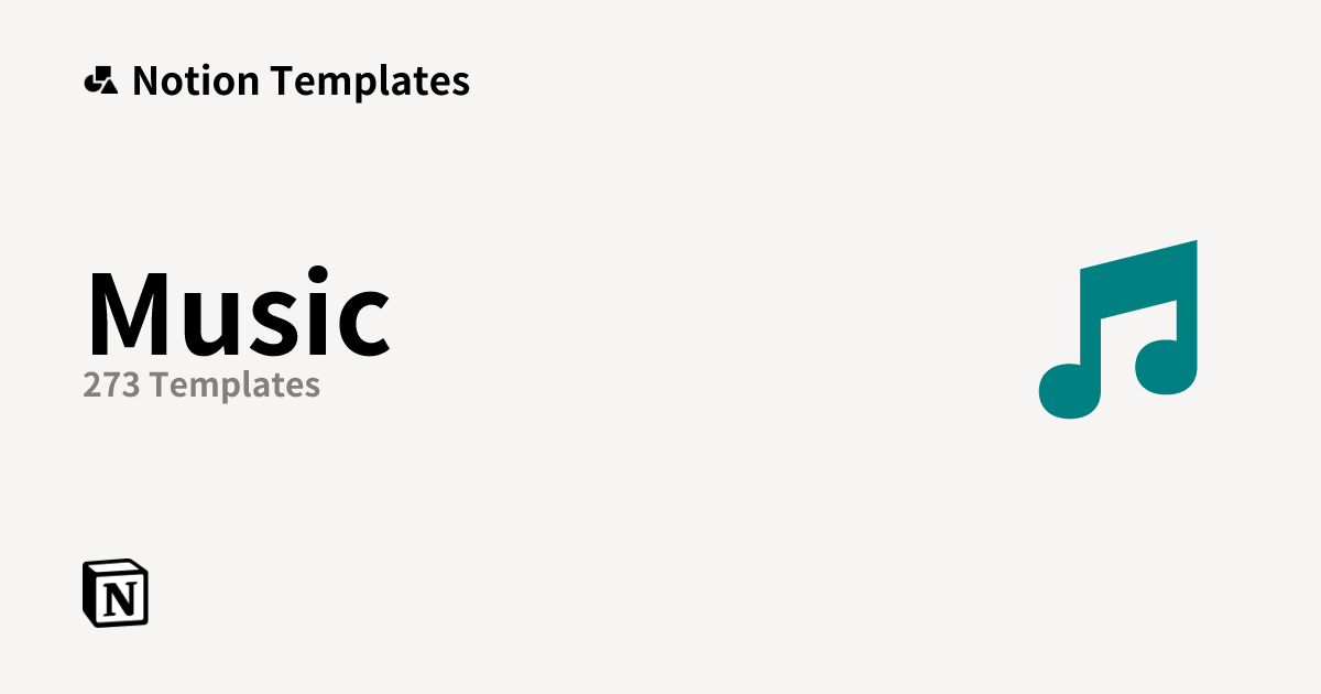 Free Music Templates from Notion | Notion Marketplace