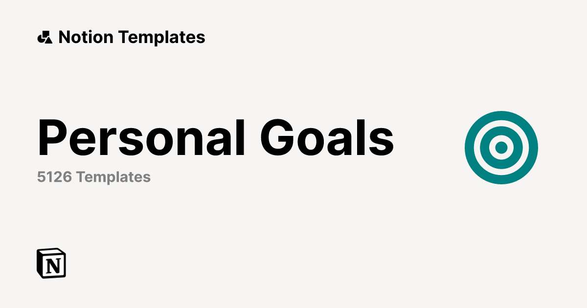 Free Personal Goals Templates from Notion | Notion Marketplace