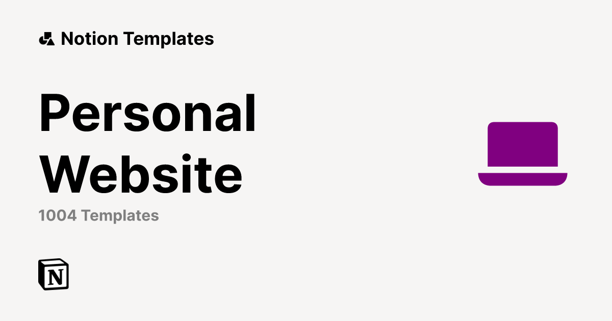 Top Personal Website Templates from Notion | Notion Marketplace