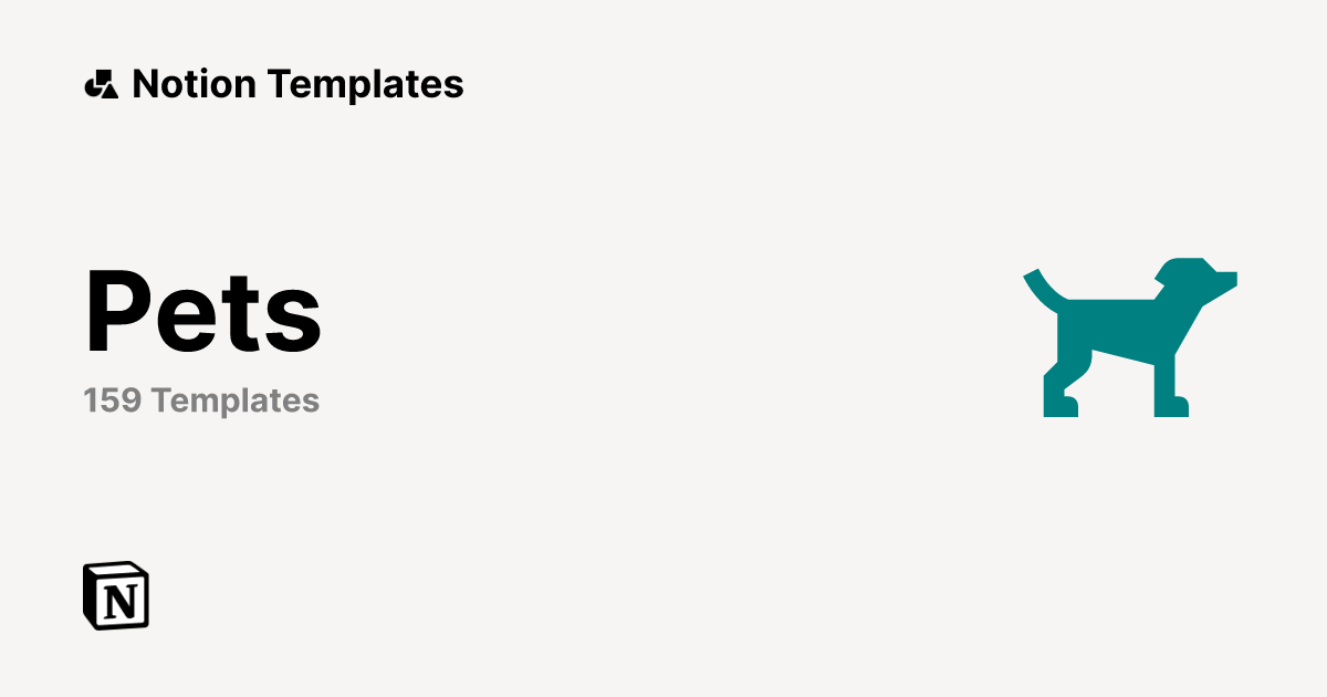Free Pets Templates from Notion | Notion Marketplace