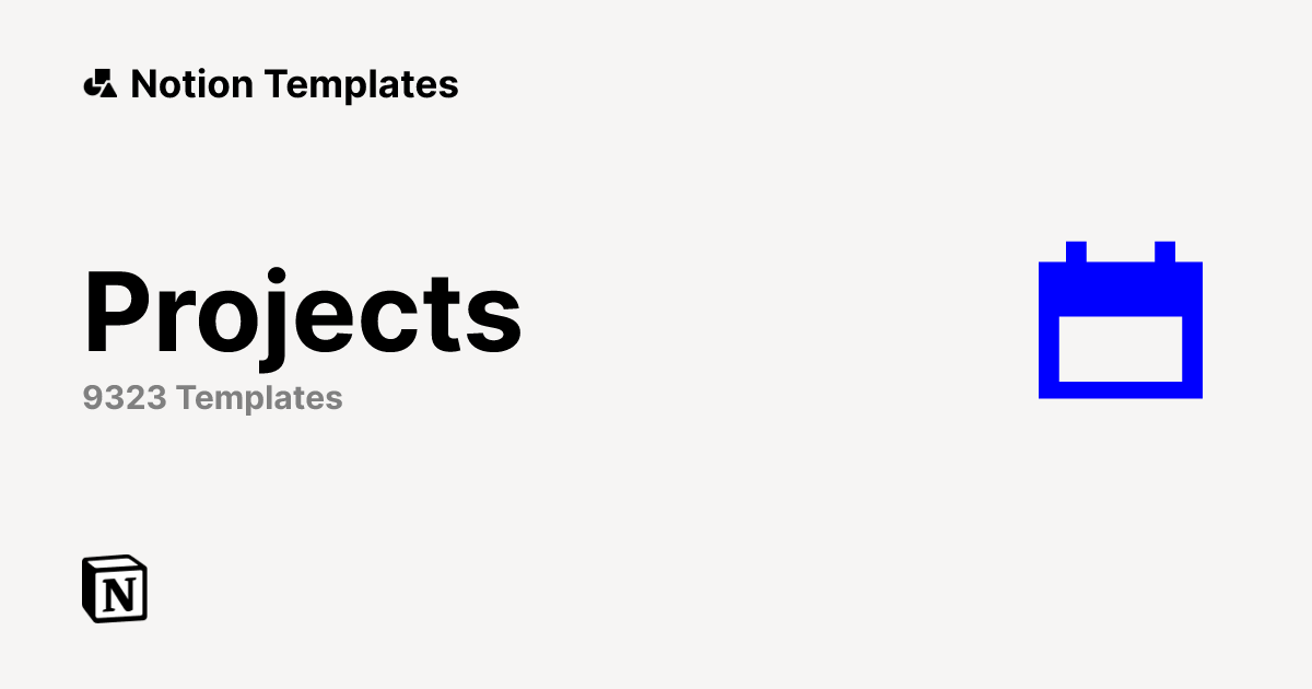 Best Projects Templates from Notion | Notion Marketplace
