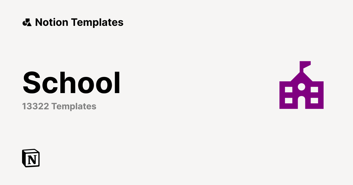 Free School Templates from Notion | Notion Marketplace