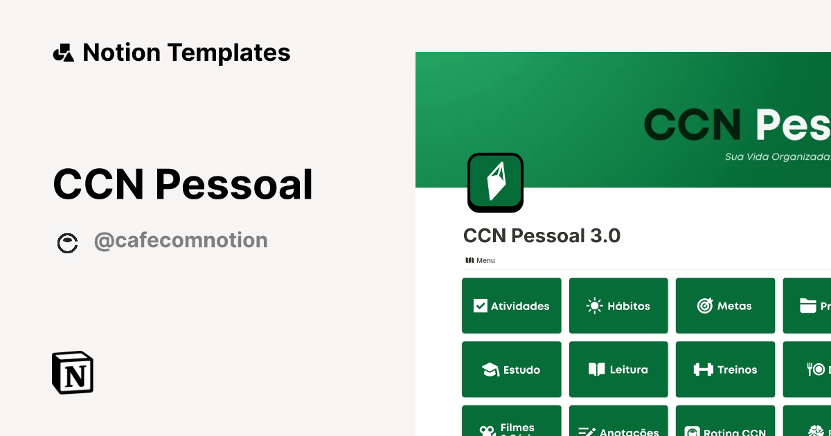CCN Pessoal Template by Café com Notion | Notion Marketplace