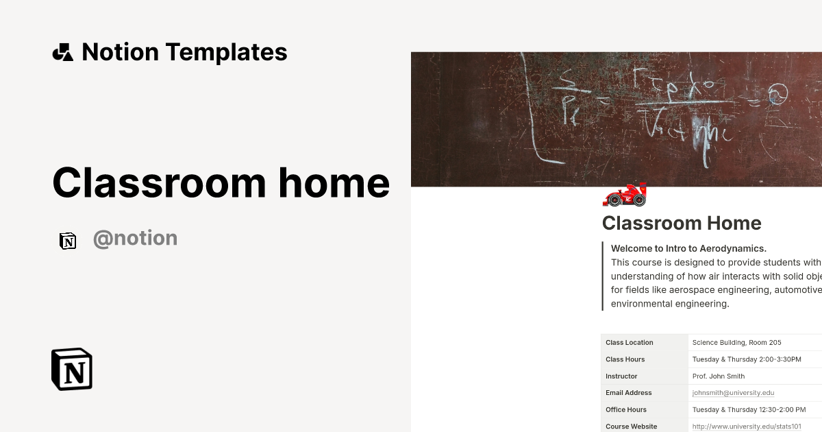 Classroom home 2025 Template | Notion Marketplace