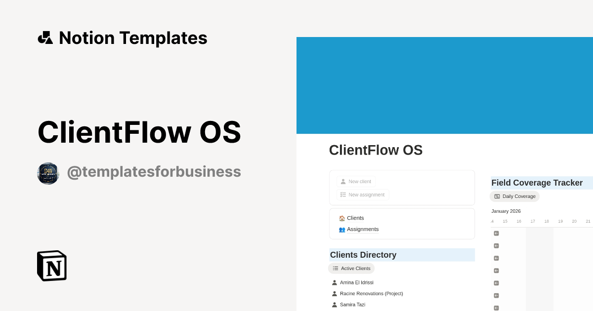 ClientFlow OS Template by System4Business Co | Notion Marketplace