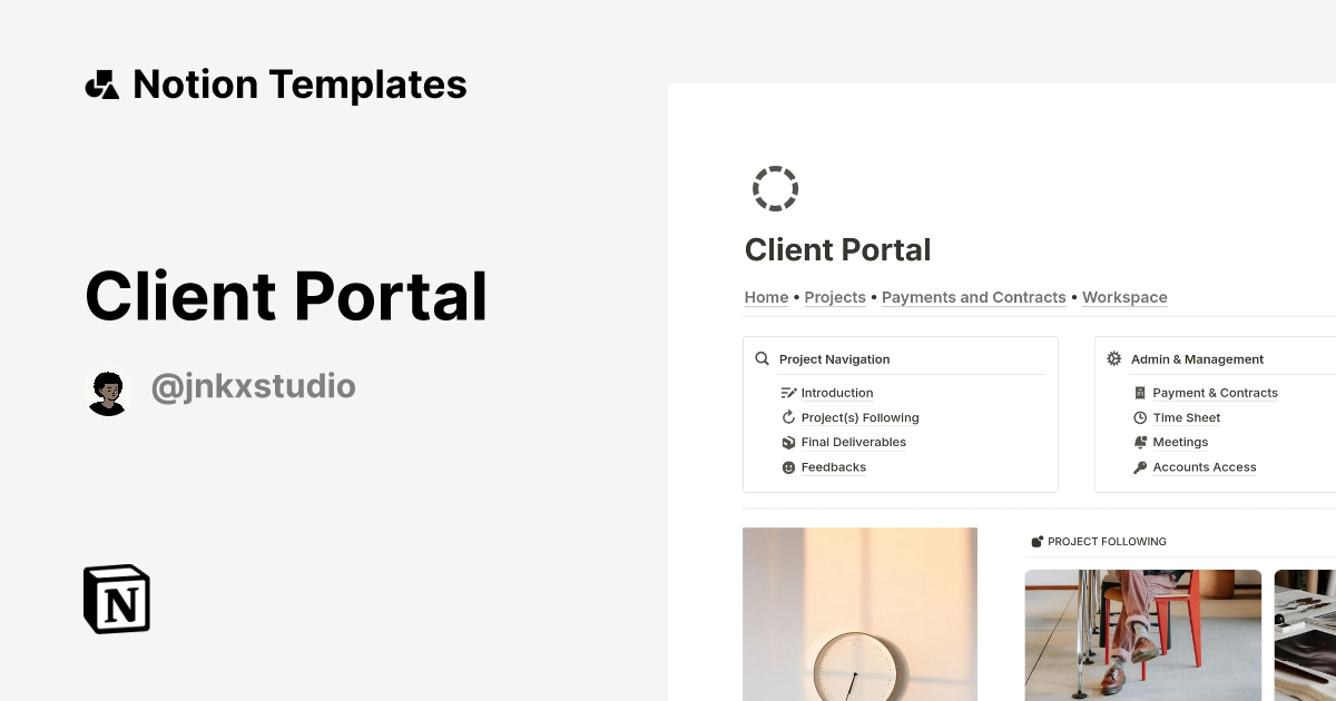 Client Portal Template | Notion Marketplace