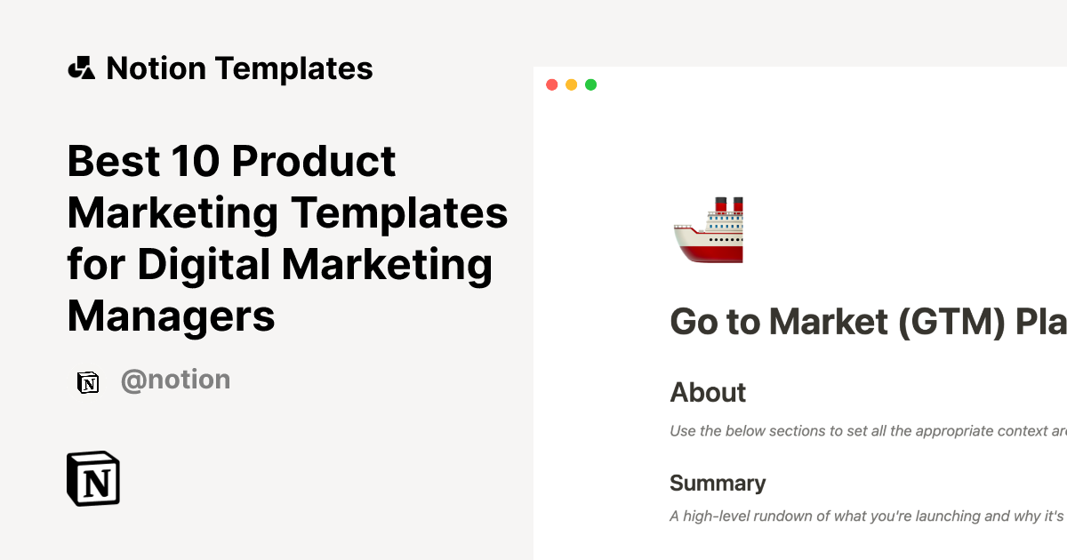 Best 10 Product Marketing Templates for Digital Marketing Managers ...