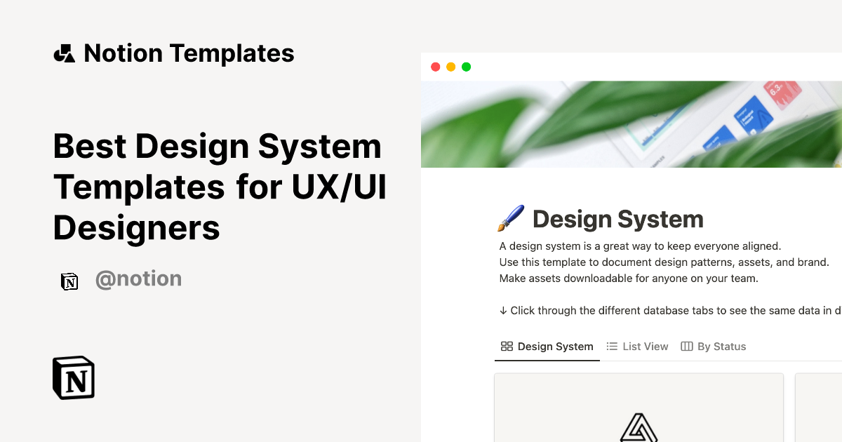 Best Design System Templates for UX/UI Designers | Notion Template ...