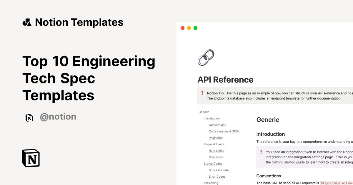 Top 10 Engineering Tech Spec Templates | Notion Template Marketplace