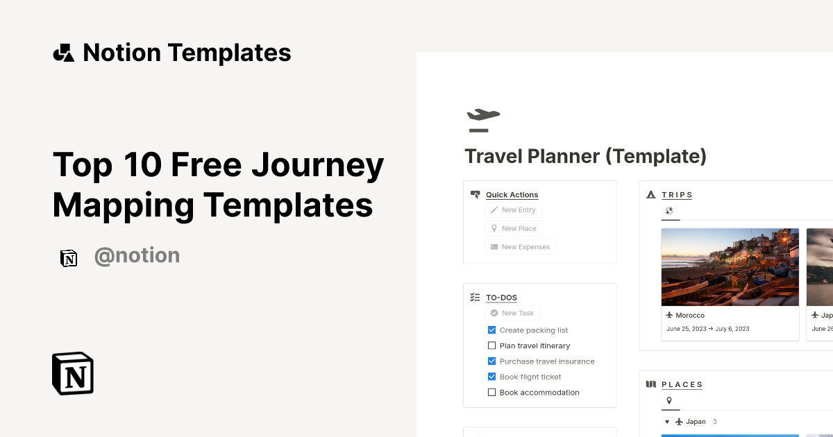 Top 10 Free Journey Mapping Templates | Notion Template Marketplace
