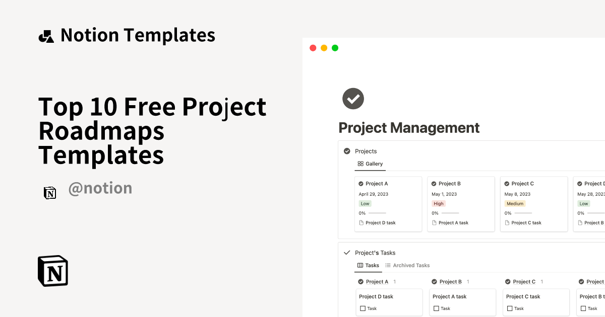 Top 10 Free Project Roadmaps Templates | Notion Template Marketplace