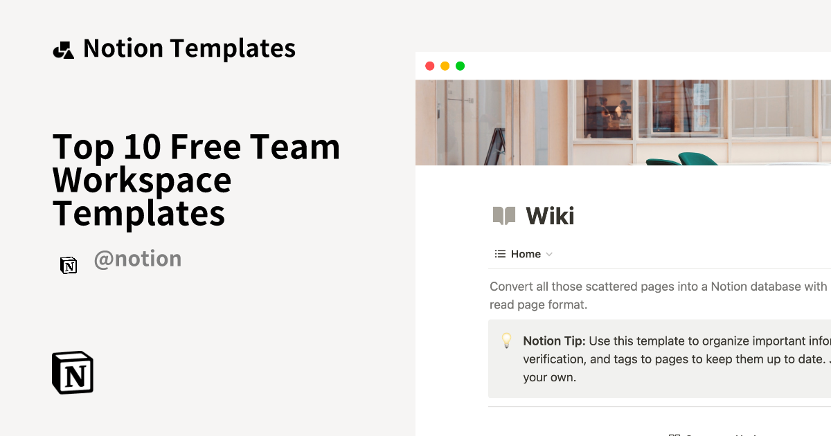 Top 10 Free Team Workspace Templates | Notion Template Marketplace