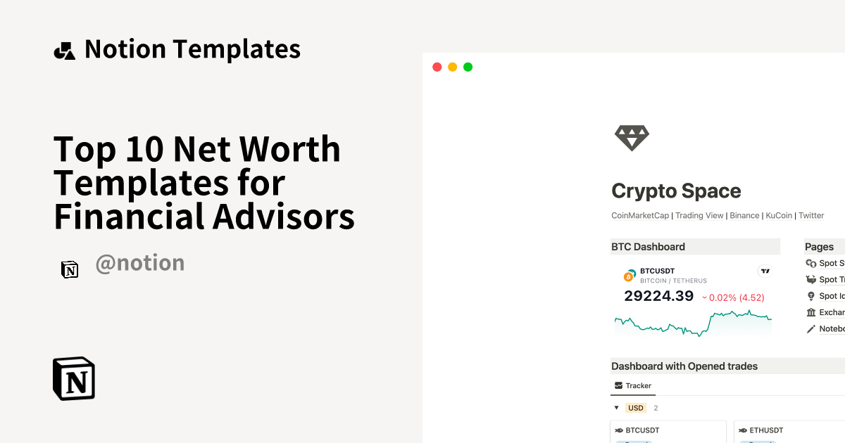 Top 10 Net Worth Templates for Financial Advisors | Notion Template ...