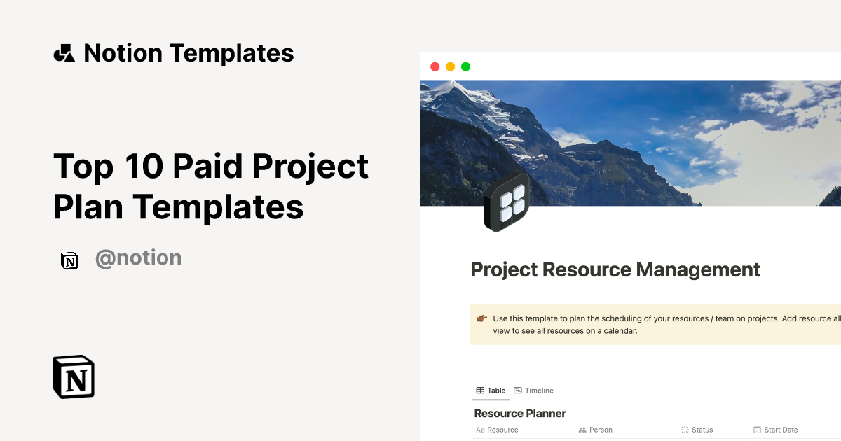 Top 10 Paid Project Plan Templates | Notion Template Marketplace