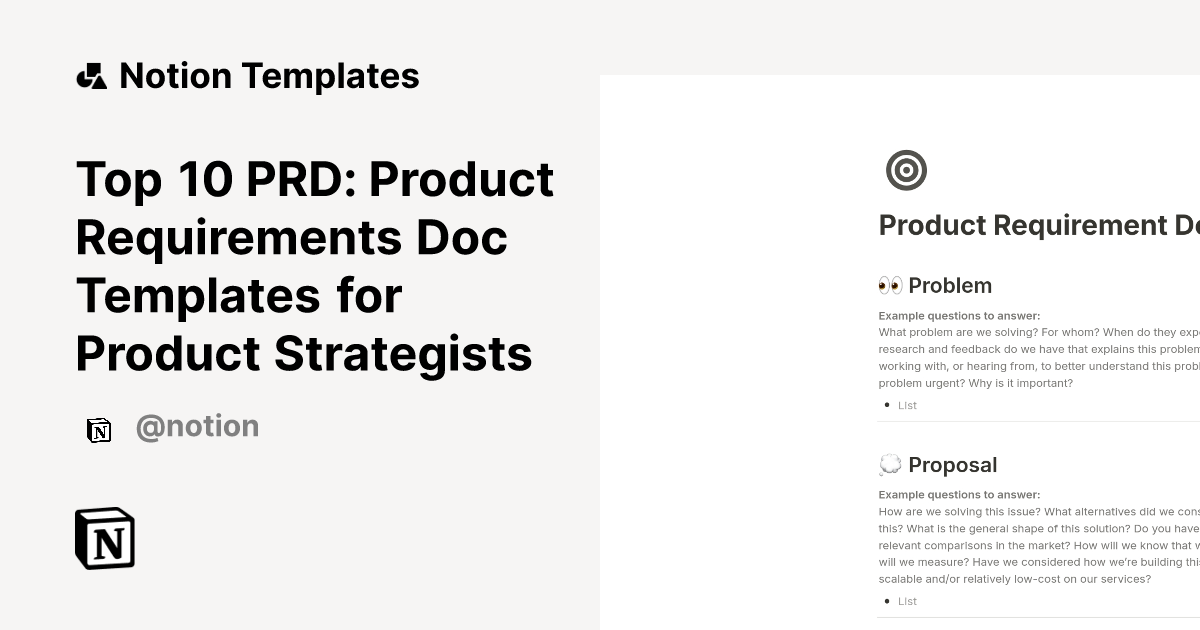 Top 10 PRD: Product Requirements Doc Templates for Product Strategists ...