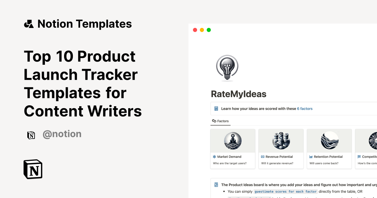 Top 10 Product Launch Tracker Templates for Content Writers | Notion ...