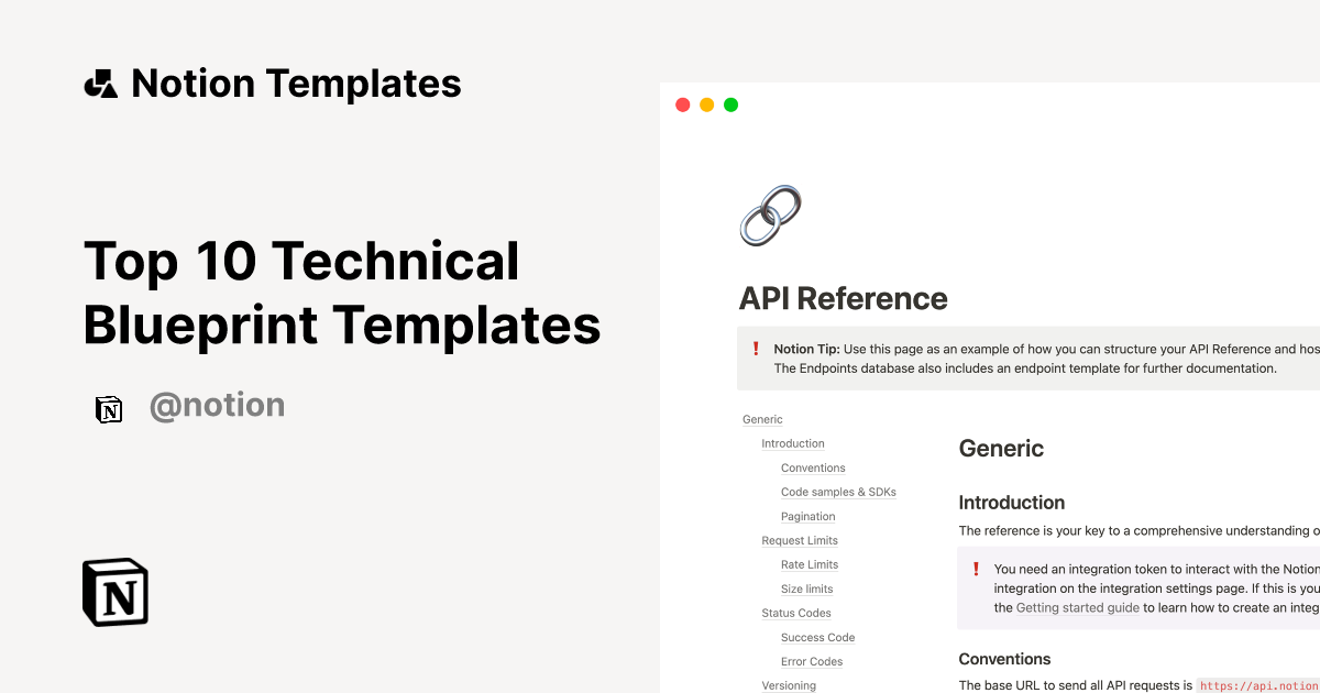 Top 10 Technical Blueprint Templates | Notion Template Marketplace