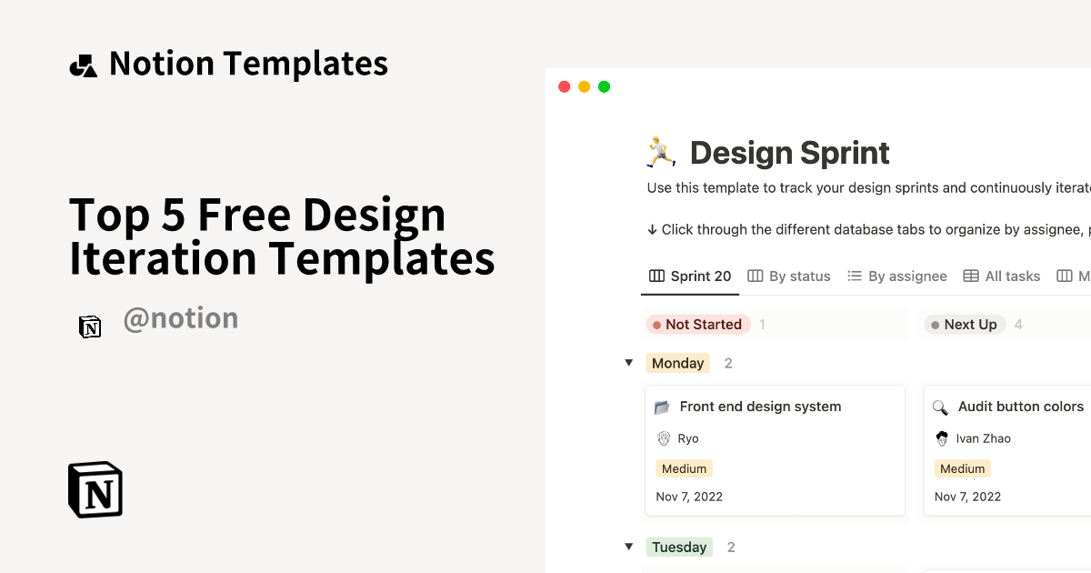 Top 5 Free Design Iteration Templates | Notion Template Marketplace