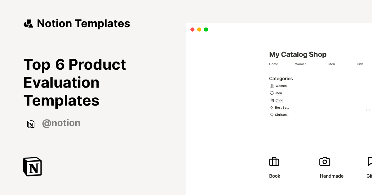 Top 6 Product Evaluation Templates | Notion Template Marketplace