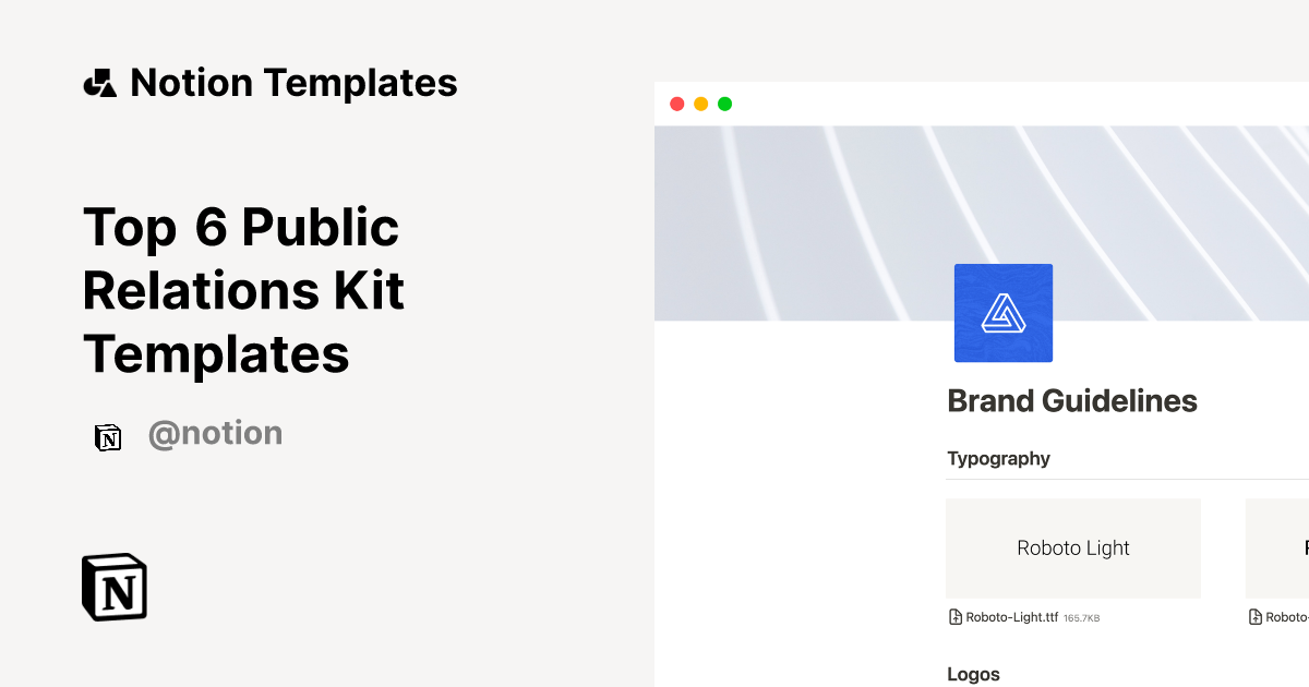 Top 6 Public Relations Kit Templates | Notion Template Marketplace